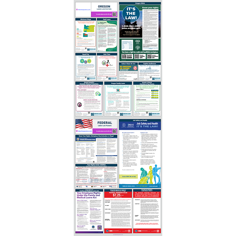 Oregon Labor Law Posters | Meets State & Federal Requirements ...