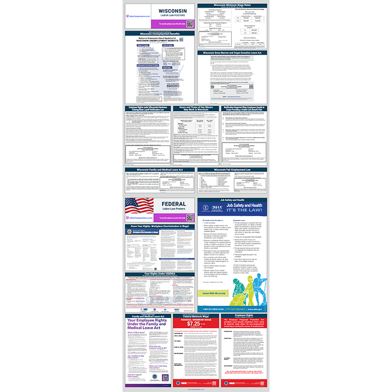 Wisconsin Labor Law Posters | Meets State & Federal Requirements ...